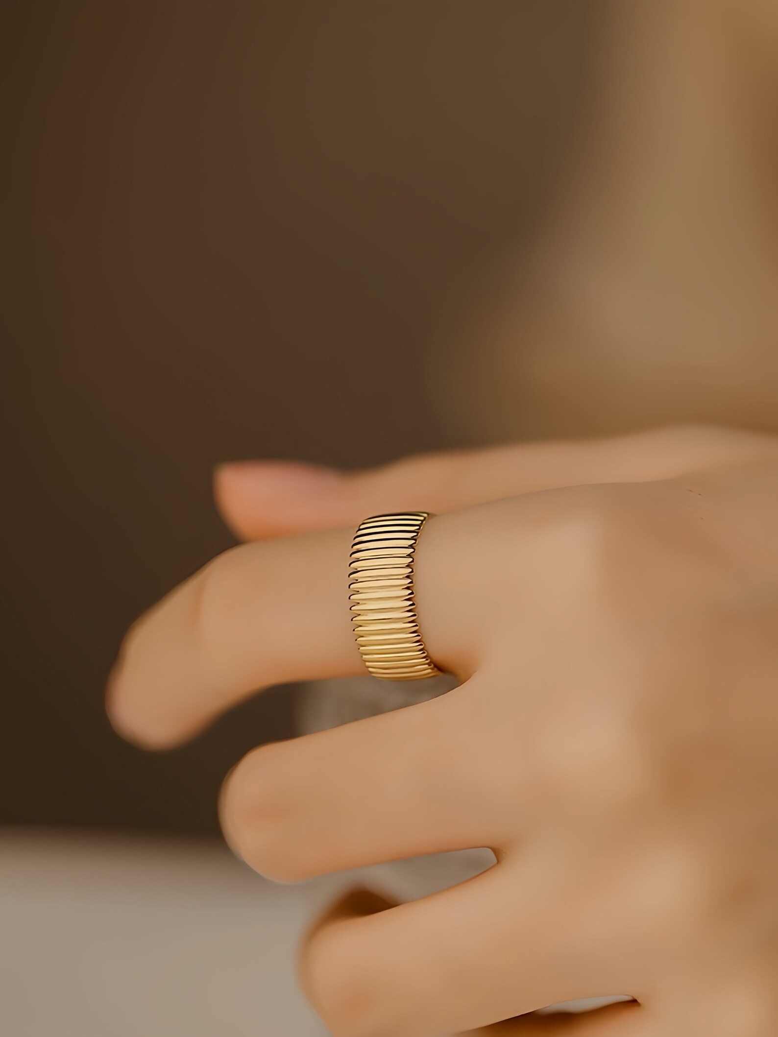 14k Gold Luxury Stylish Ring for Women - Etsy