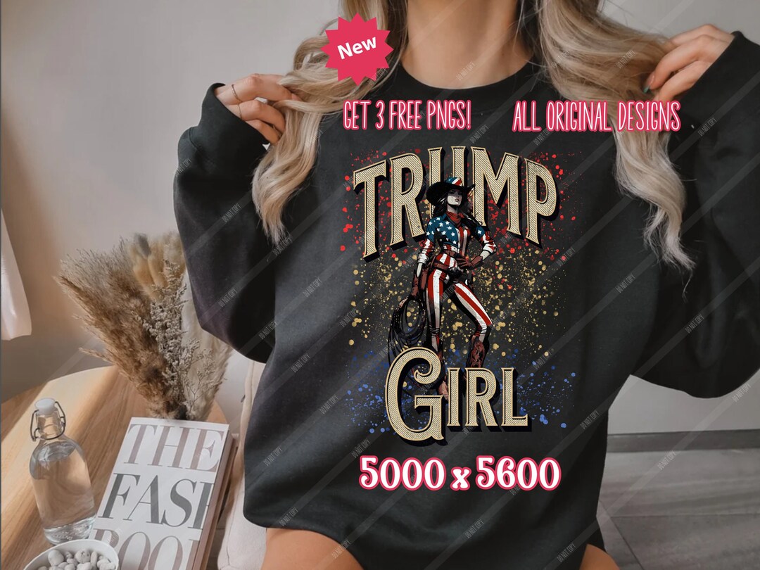 Trump Girl Shirt Png, Trump 2024, T, Western Aesthetic, Cowgirl PNG ...