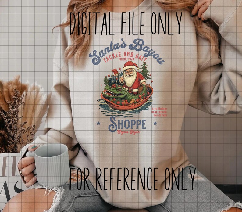 Santa's Bayou Shoppe PNG, Cajun Christmas PNG, Lousiana Christmas ...