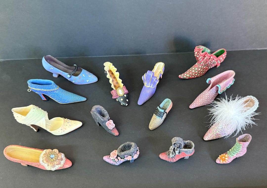 Collection of Vintage Miniature Porcelain Shoes - Etsy