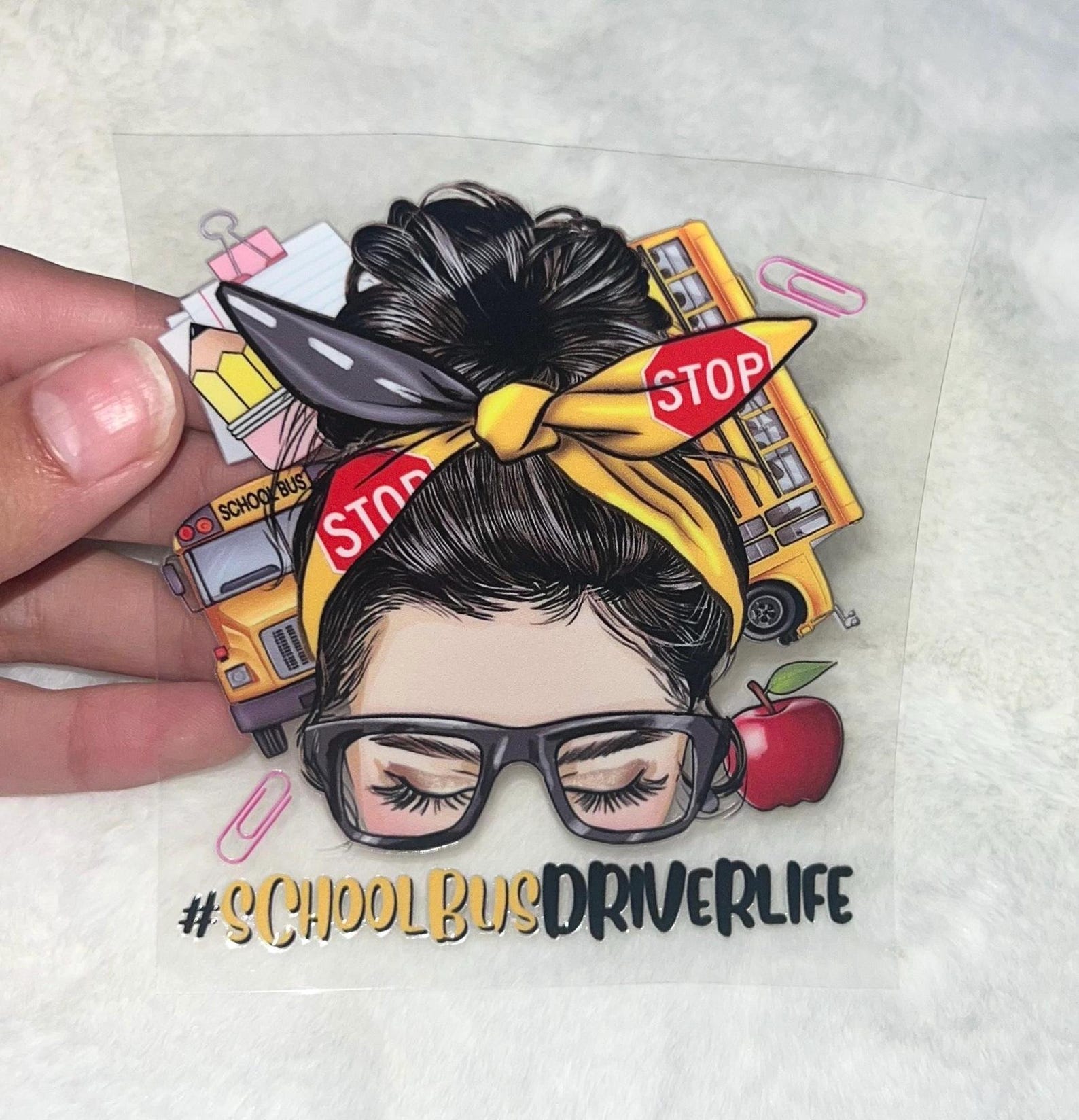 UV DTF School Bus Driver Life 4” Decal D#1 - Etsy