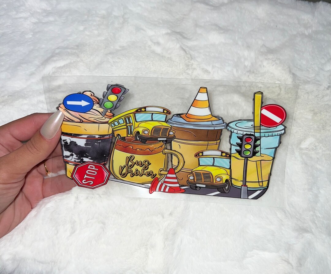 Uv DTF School Bus Driver Decal - Etsy