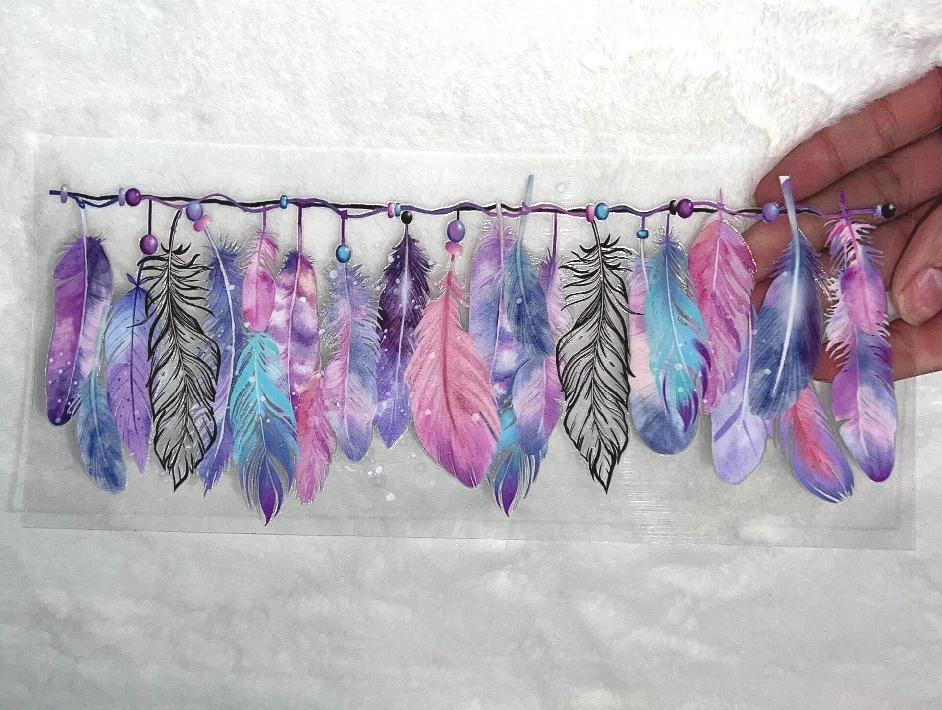 Uv DTF Feather Dream Catchers Dreamcatcher Feathers 16 Oz Cup Wrap ...