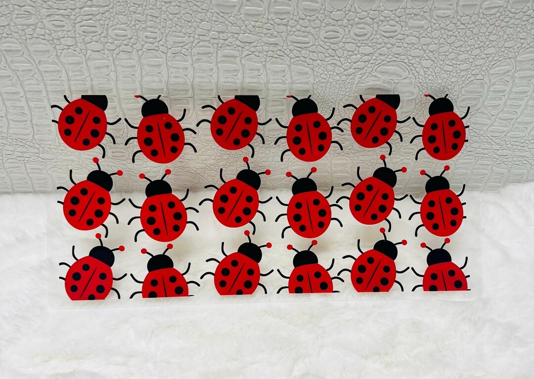 Uv DTF Lady Bug Ladybugs Red Polka Dot 16 Oz Cup Wrap | Ready to Apply ...