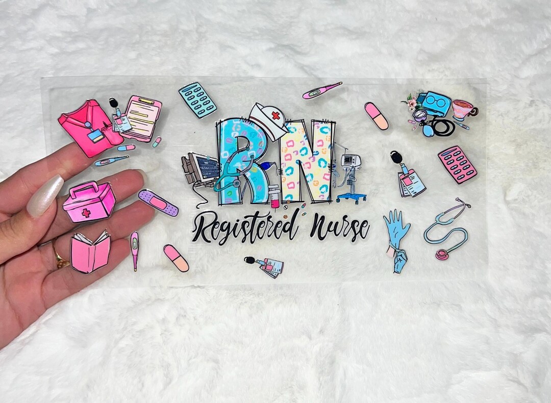 Uv DTF Nurse RN Nurses Doctor Assistant 16 Oz Cup Wrap | Ready to Apply ...