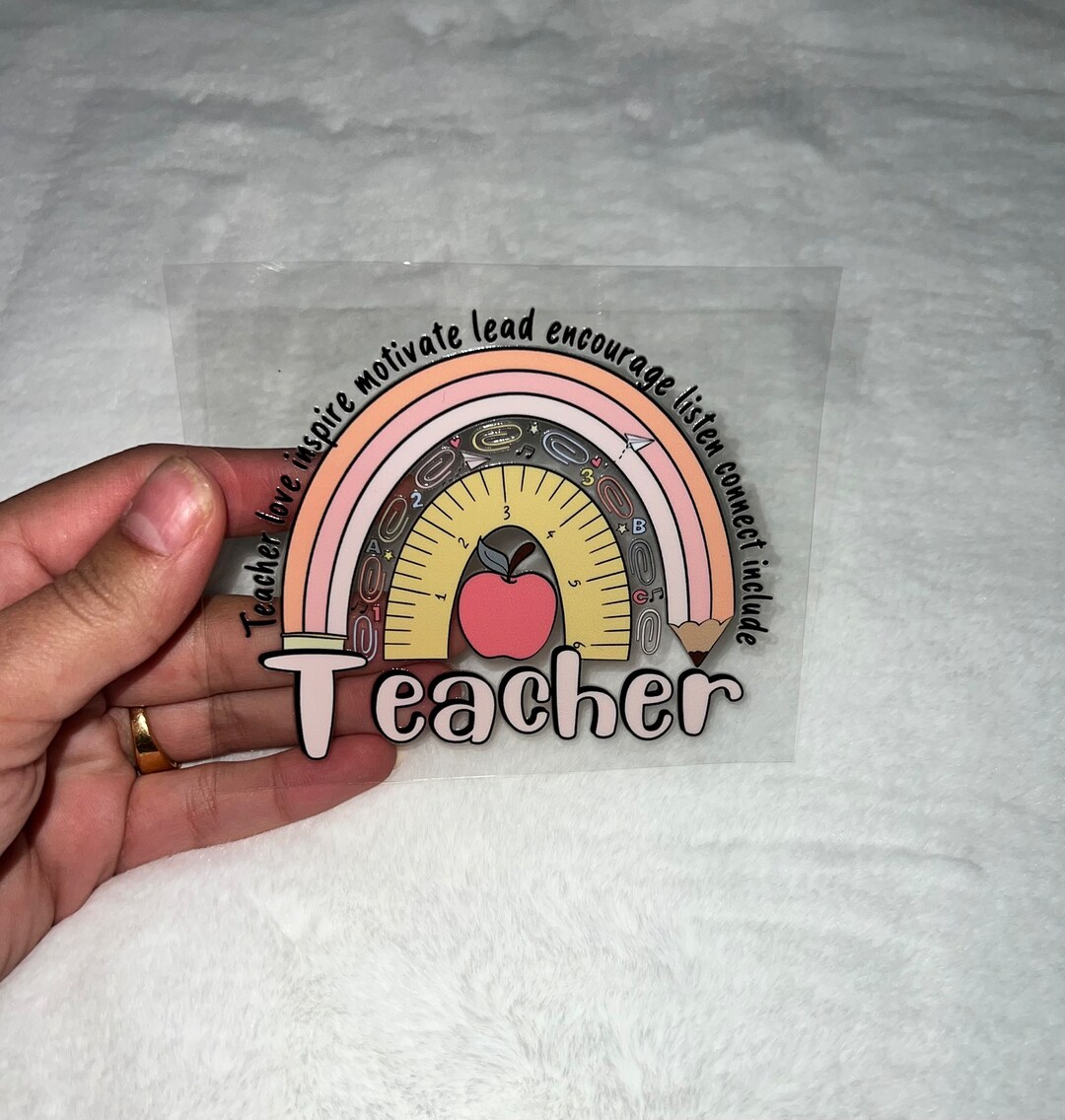 Uv DTF Teacher Life Teach Educator Educate 4 Decal D1 - Etsy