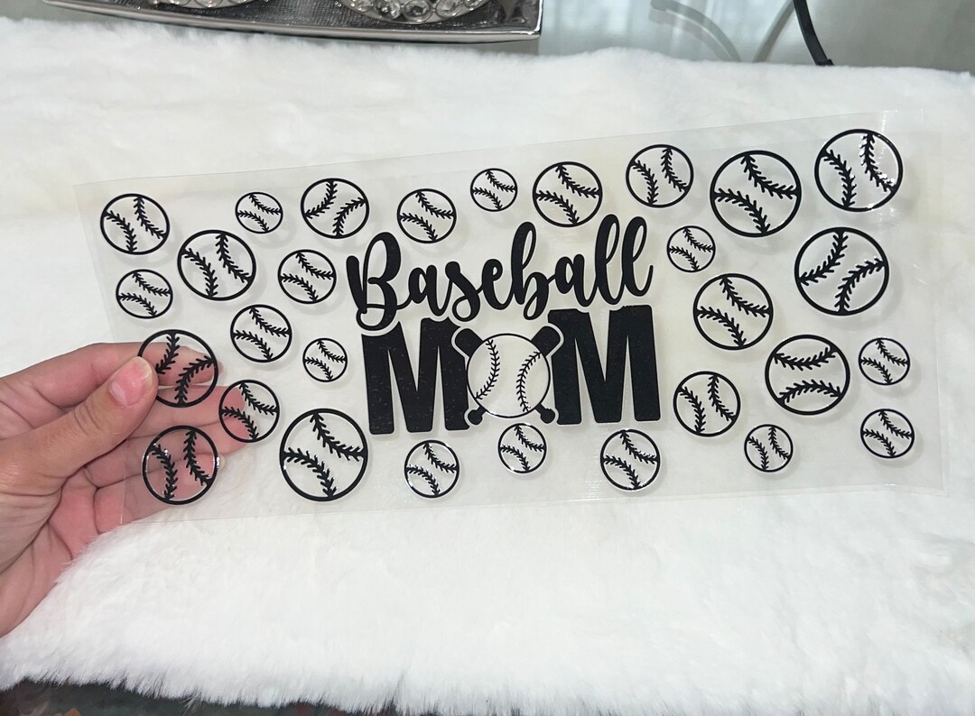 Uv DTF Sport Sports Baseball Season Mom Mama Balls Player 40oz Cup Wrap ...