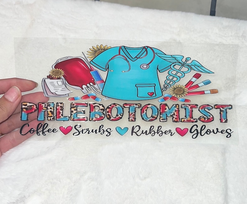 Uv DTF Phlebotomists Phlebotomists Phlebotomy 16oz Cup Wrap | Ready to ...