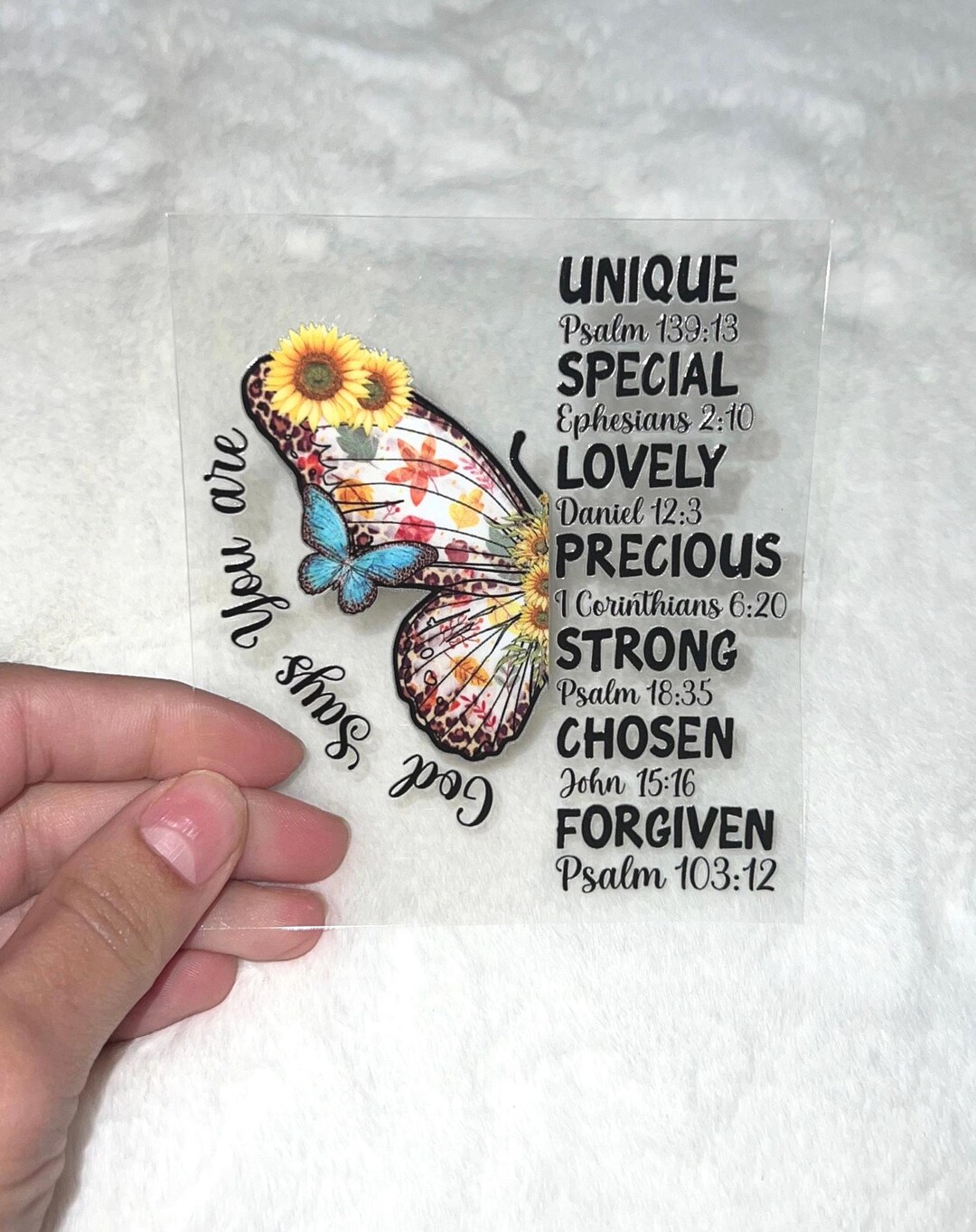 Uv DTF Butterfly Butterflies God Says You Are 4” Decal D#6 - Etsy