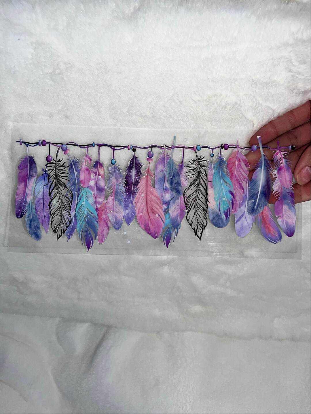 Uv DTF Feather Dream Catchers Dreamcatcher Feathers 16 Oz Cup Wrap ...
