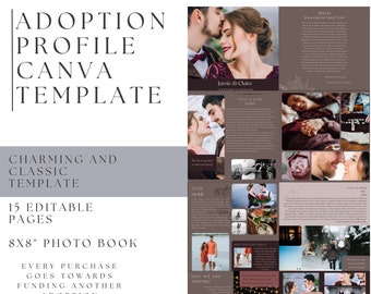 Green and Growth Adoption Profile Book Canva Template - Easy to Edit ...