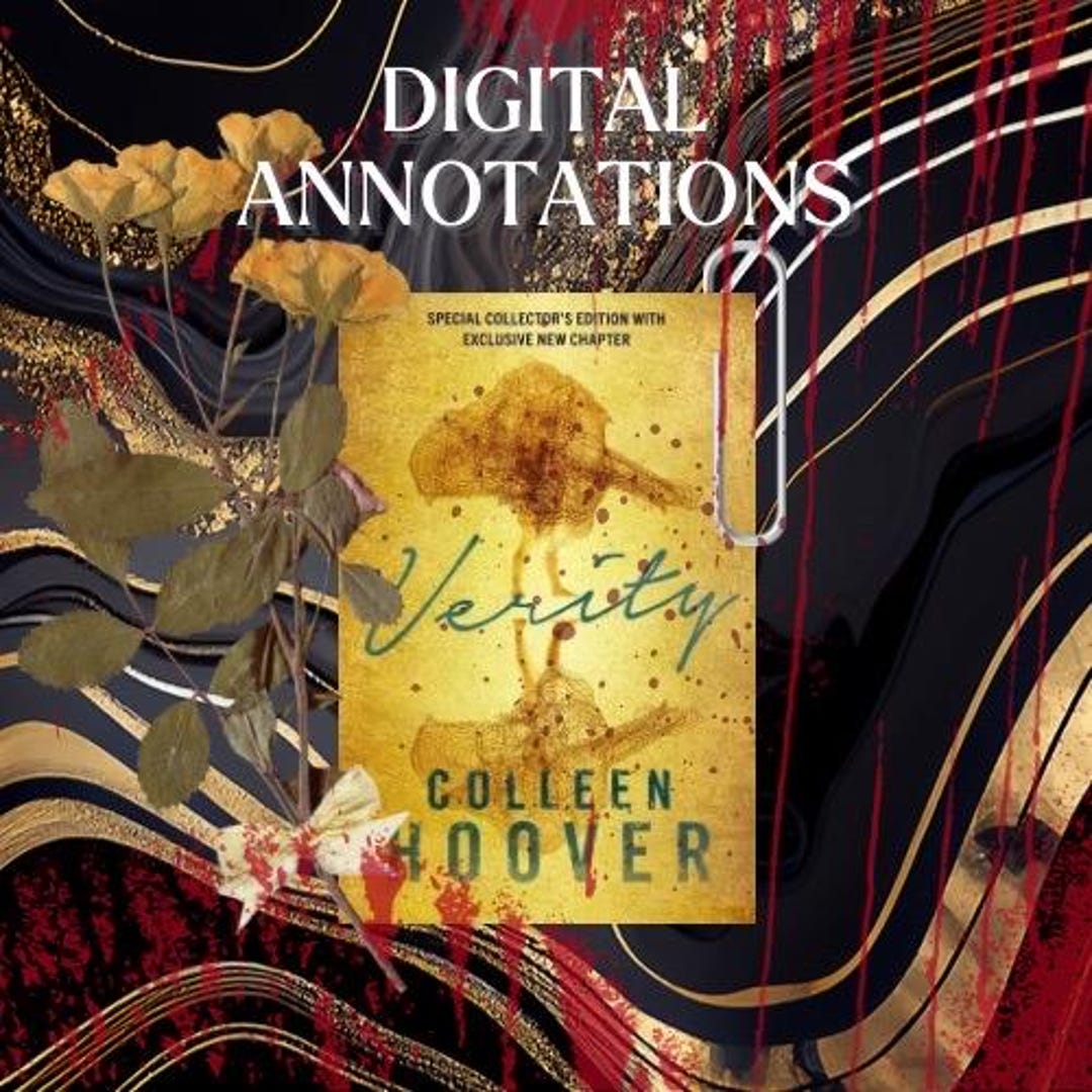 VERITY (colleen Hoover) Digital Annotations - Etsy