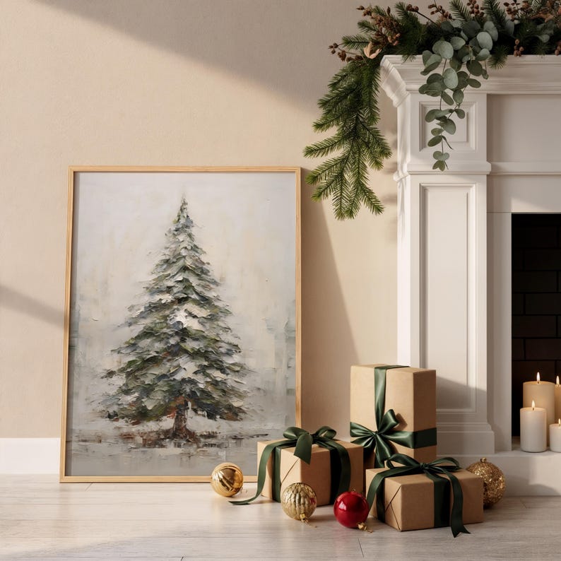 Christmas Tree Prints, Set of 3, Evergreen Trees, Xmas Decor, Winter ...