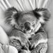 Adorable Koala Nursery Wall Art, Baby Shower Gift Koala Poster, Cute ...