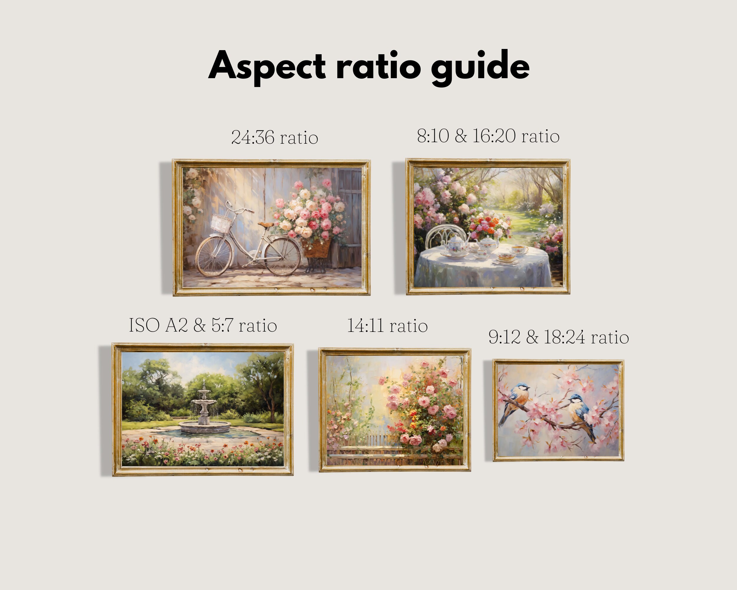 Spring Gallery Wall Art Set of 9, Spring Prints, Spring Farmhouse ...