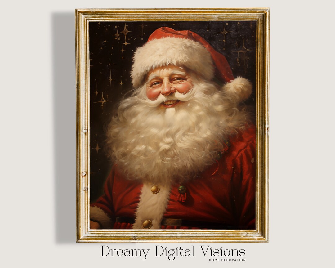 Vintage Father Christmas Digital Print, Classic Santa Claus, Father ...