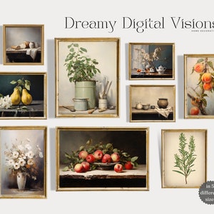 Vintage Kitchen Prints, Set of 9, Printable Kitchen Art, Kitchen Wall ...