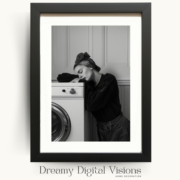 Asleep on the Washing Machine, Laundry Room Decor, Funny Laundry - Etsy