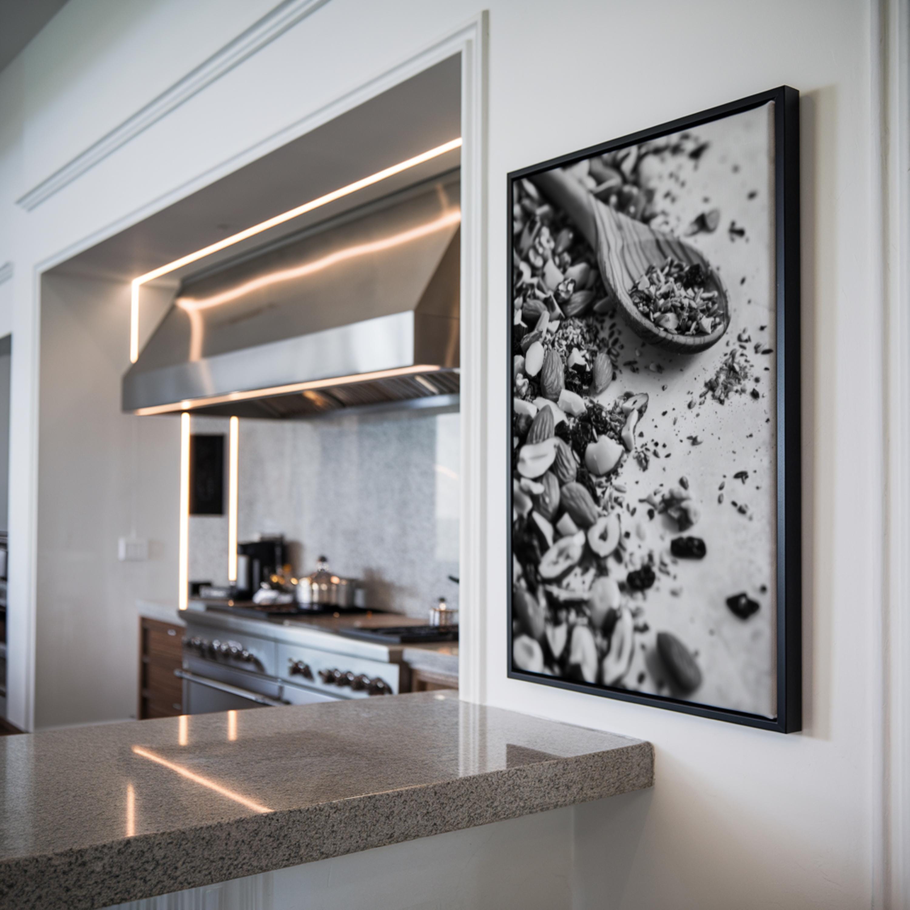 Kitchen Wall Decor, Artistic Black and White Print of Dried Fruit and ...