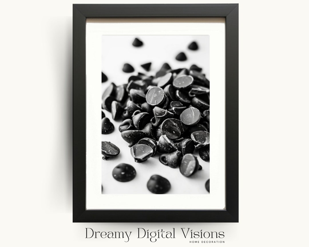 Kitchen Print, Chocolate Chips, Chef Gift, Kitchen Wall Decor, Food ...