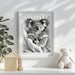Adorable Koala Nursery Wall Art, Baby Shower Gift Koala Poster, Cute ...