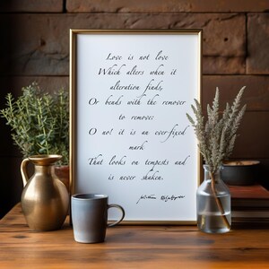 Love is Not Love Shakespeare Love Valentines Quote, Romantic Valentine ...