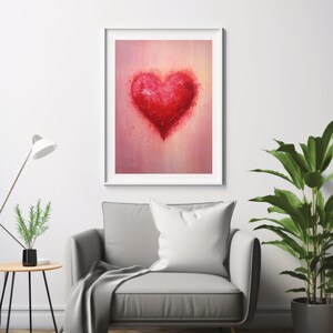 Valentines Day Love Heart Printable Love Print Downloadable, Romantic ...