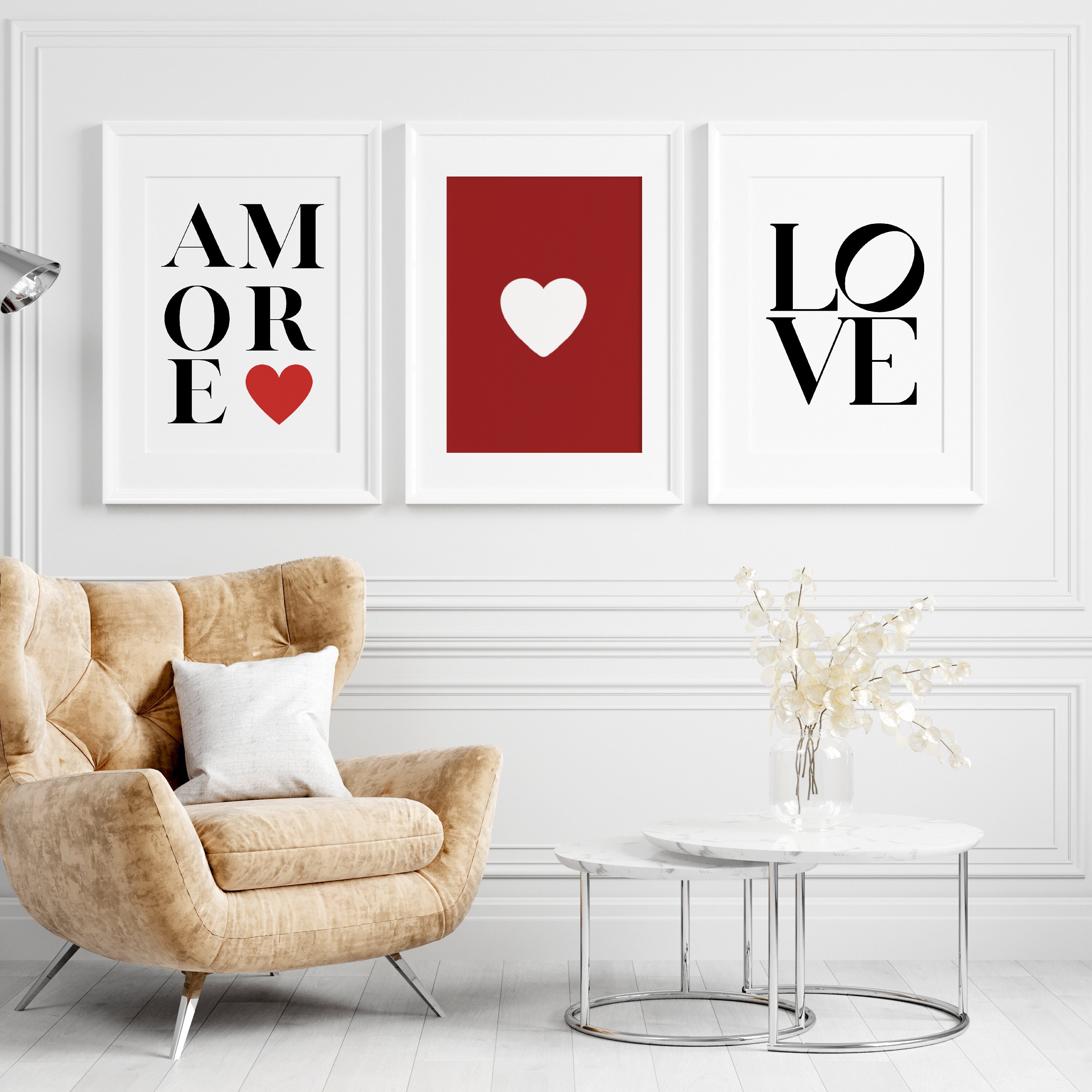 Valentines Wall Art Set of 20, Valentines Day Decor, Valentines Day ...