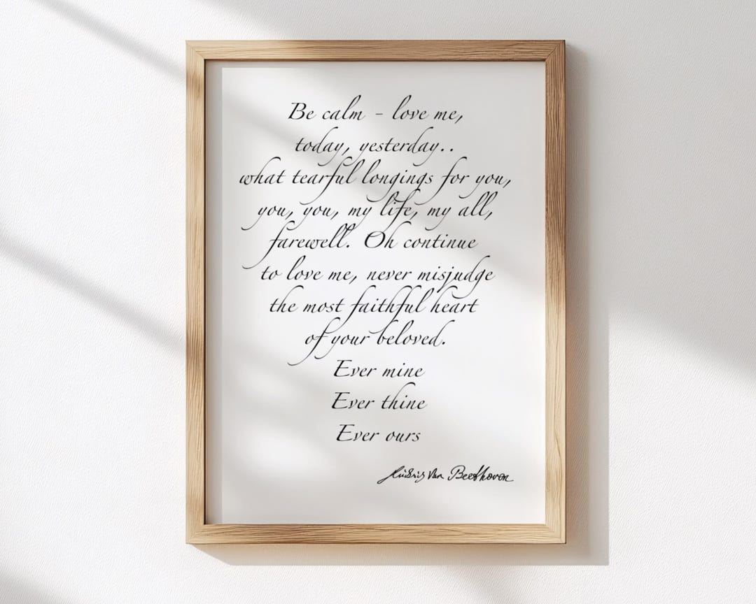Ever Mine, Ever Thine, Ever Ours Beethoven Romantic Love Quote Digital ...