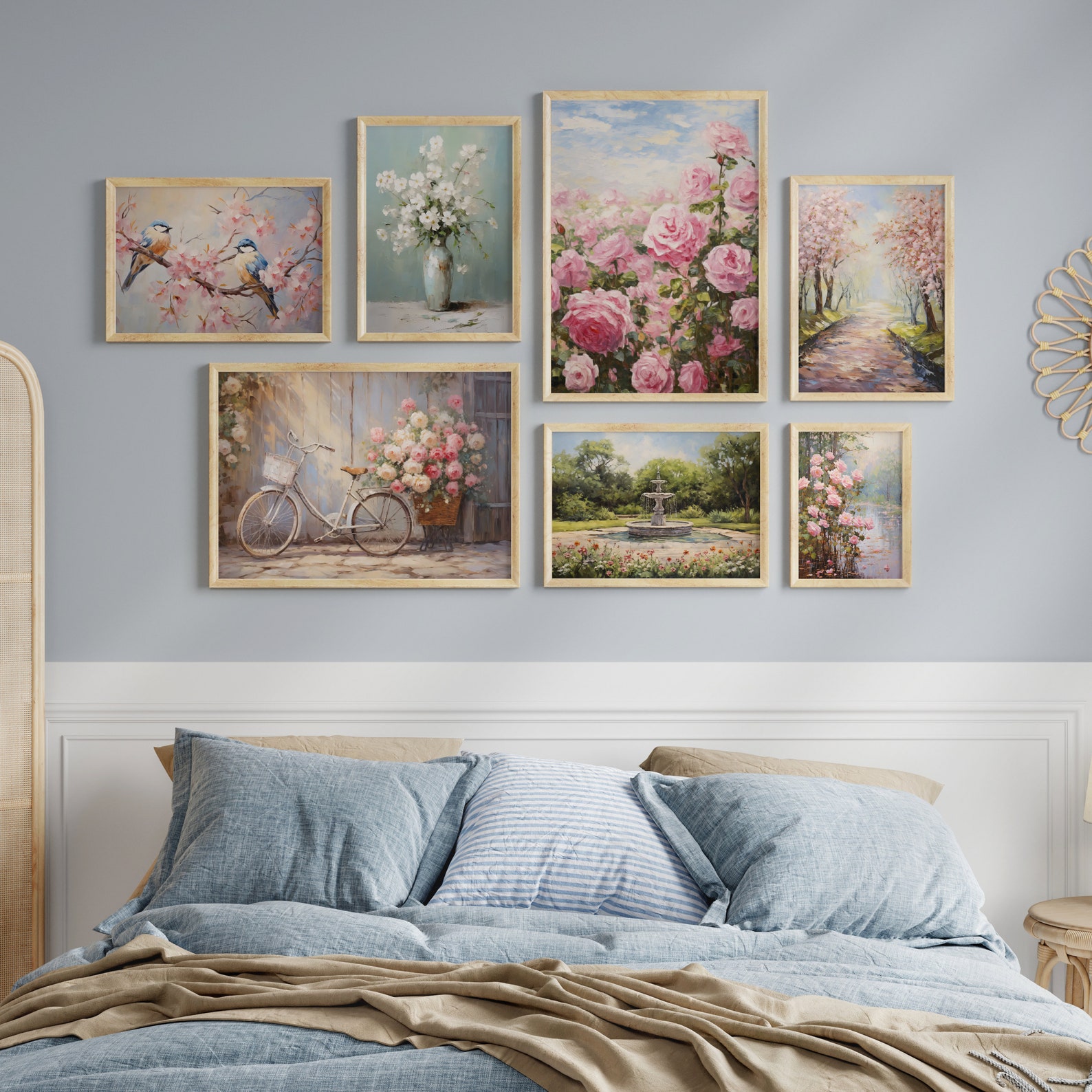 Spring Gallery Wall Art Set of 9, Spring Prints, Spring Farmhouse ...