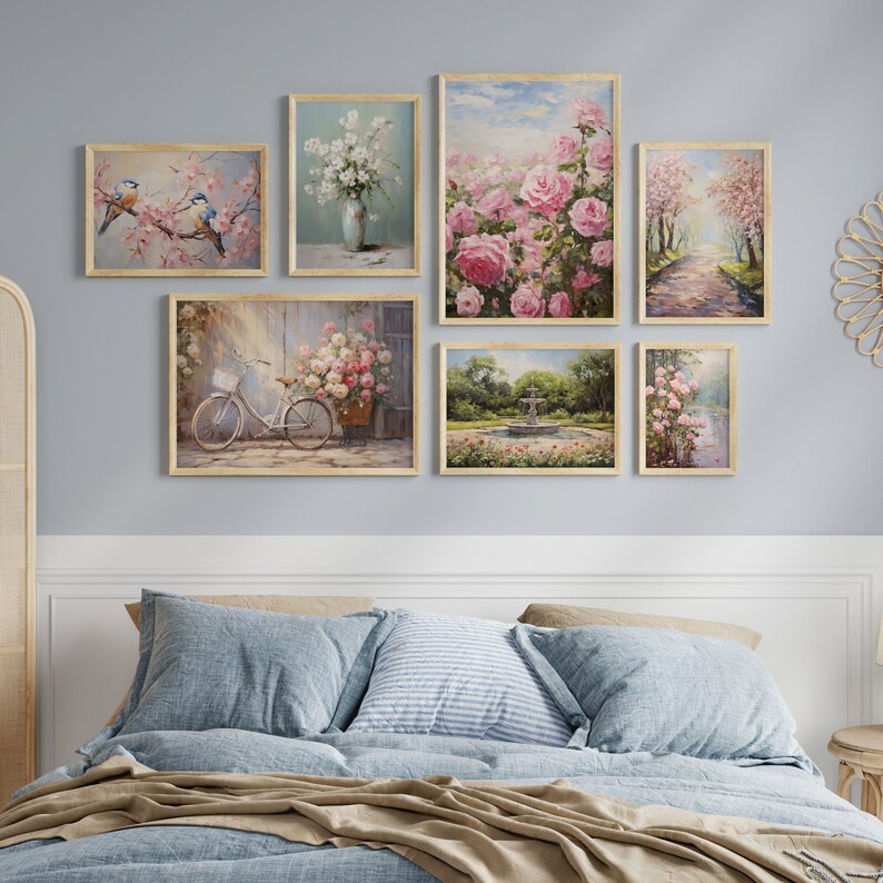 Spring Gallery Wall Art Set of 9, Spring Prints, Spring Farmhouse ...