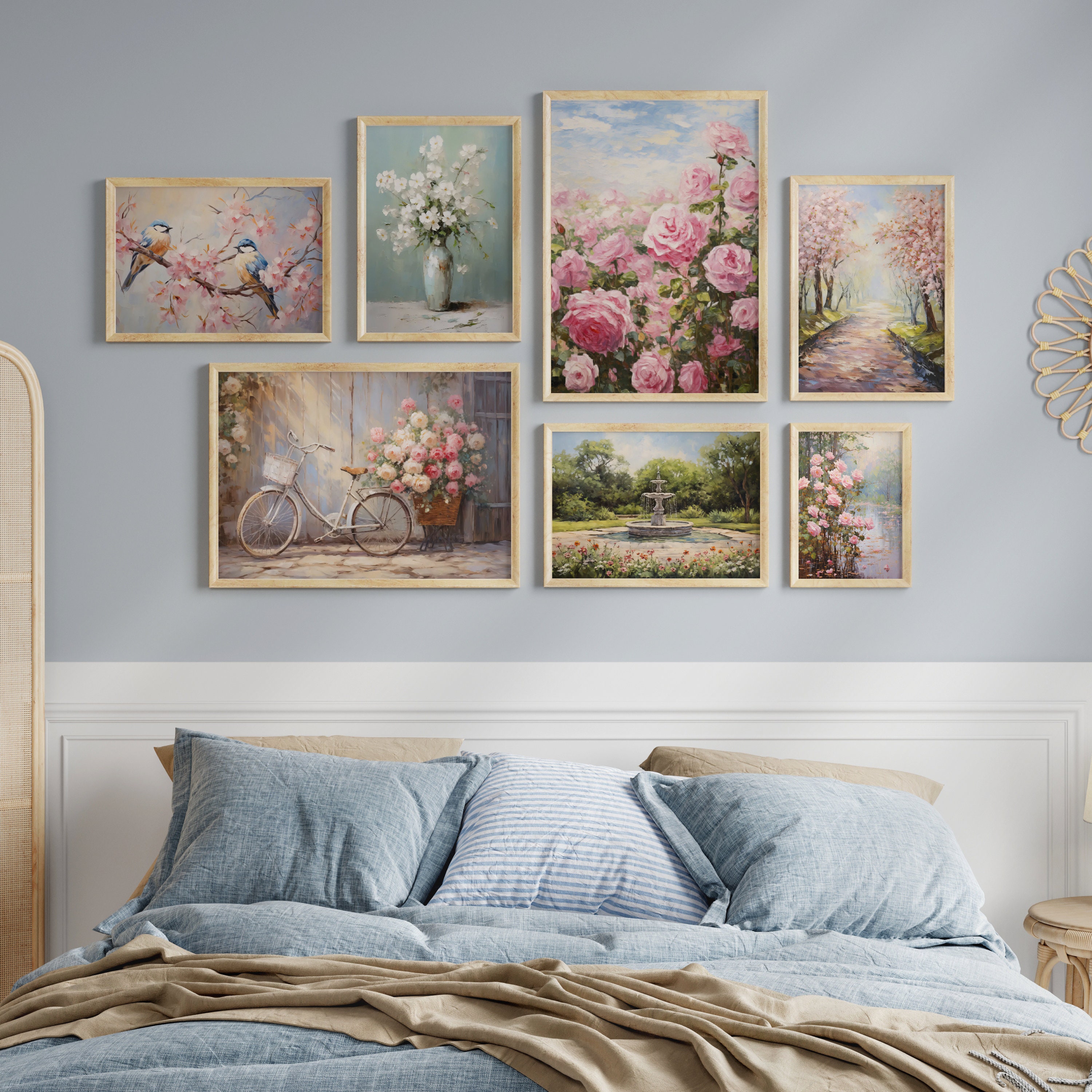 Spring Gallery Wall Art Set of 9, Spring Prints, Spring Farmhouse ...