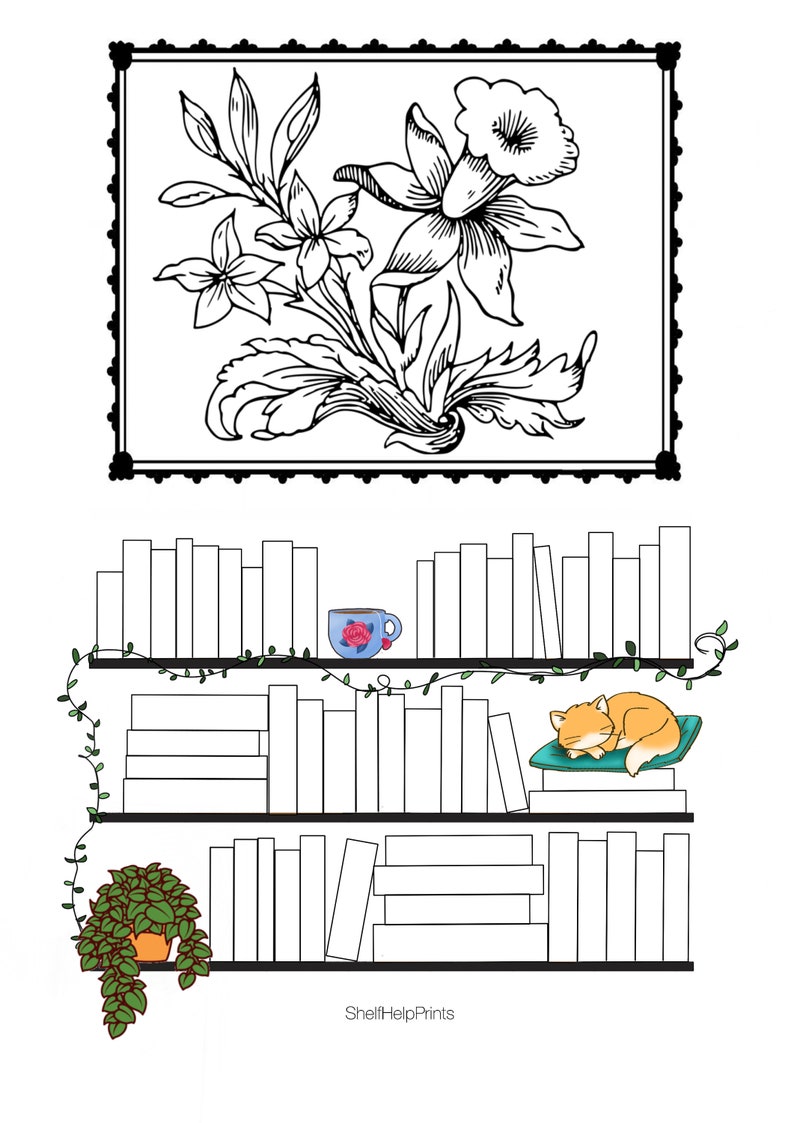 Reading Tracker Printable - Cozy 50 Books - Instant PDF Download - Etsy