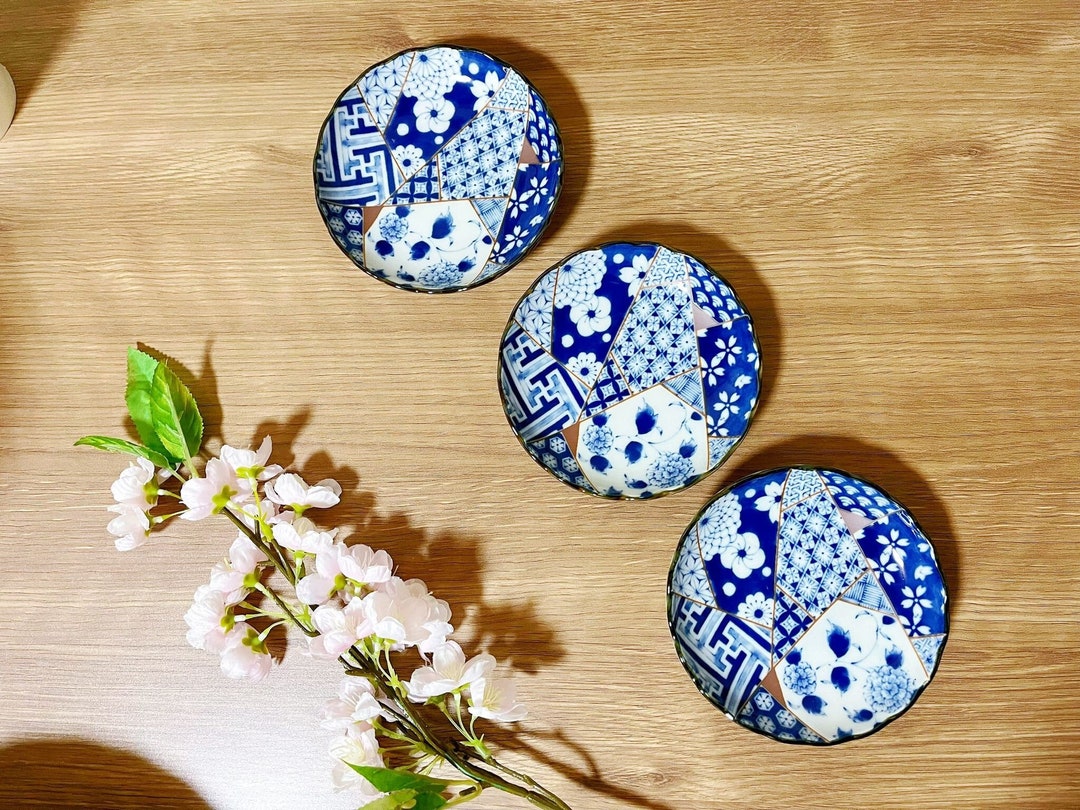 Set of 3kintugi Style Sakura Plates exquisite Japan Mino - Etsy