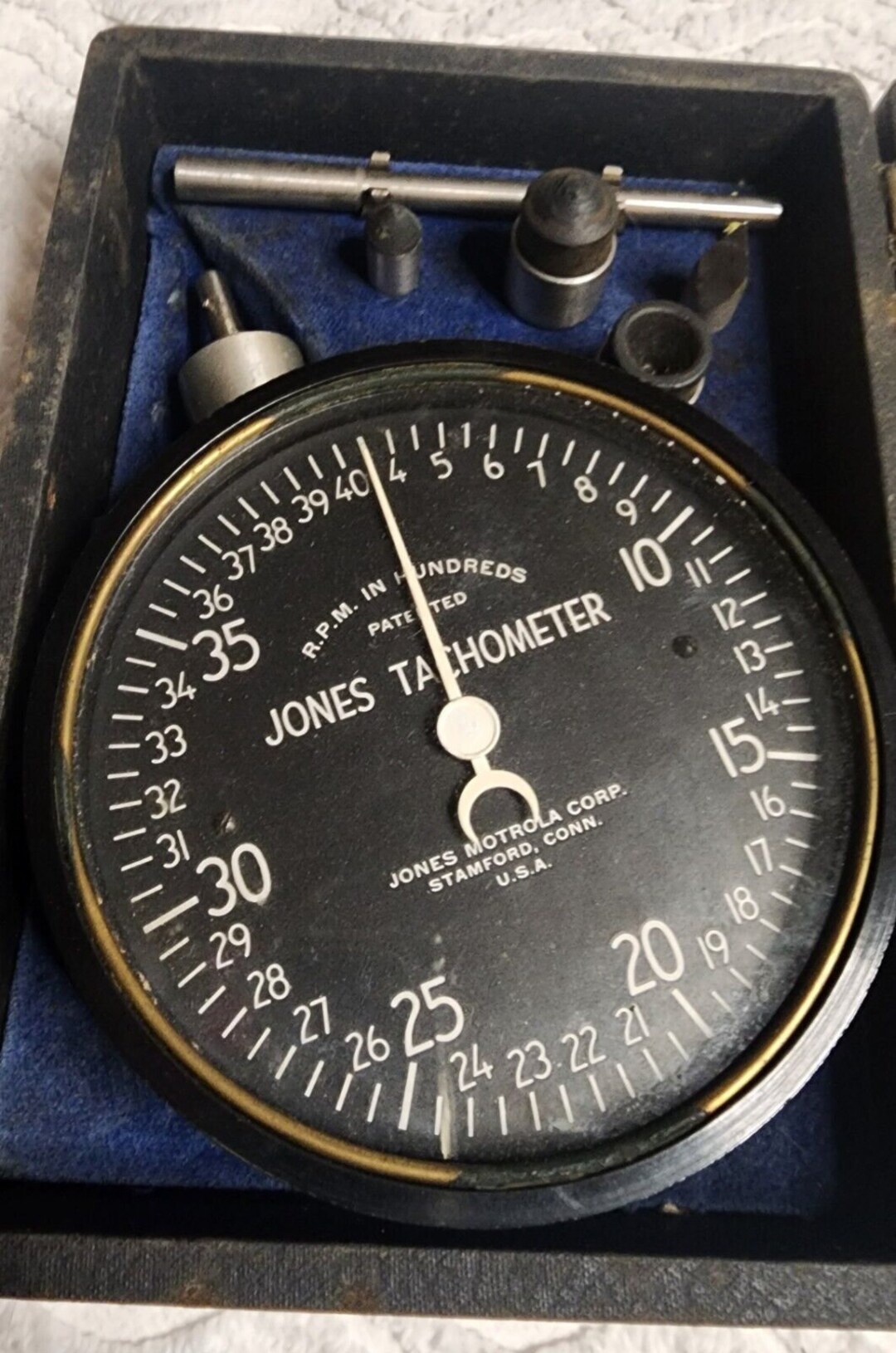 Vintage Antique US Navy VICTOMETER Jones-motorola Hand TACHOMETER Oem ...