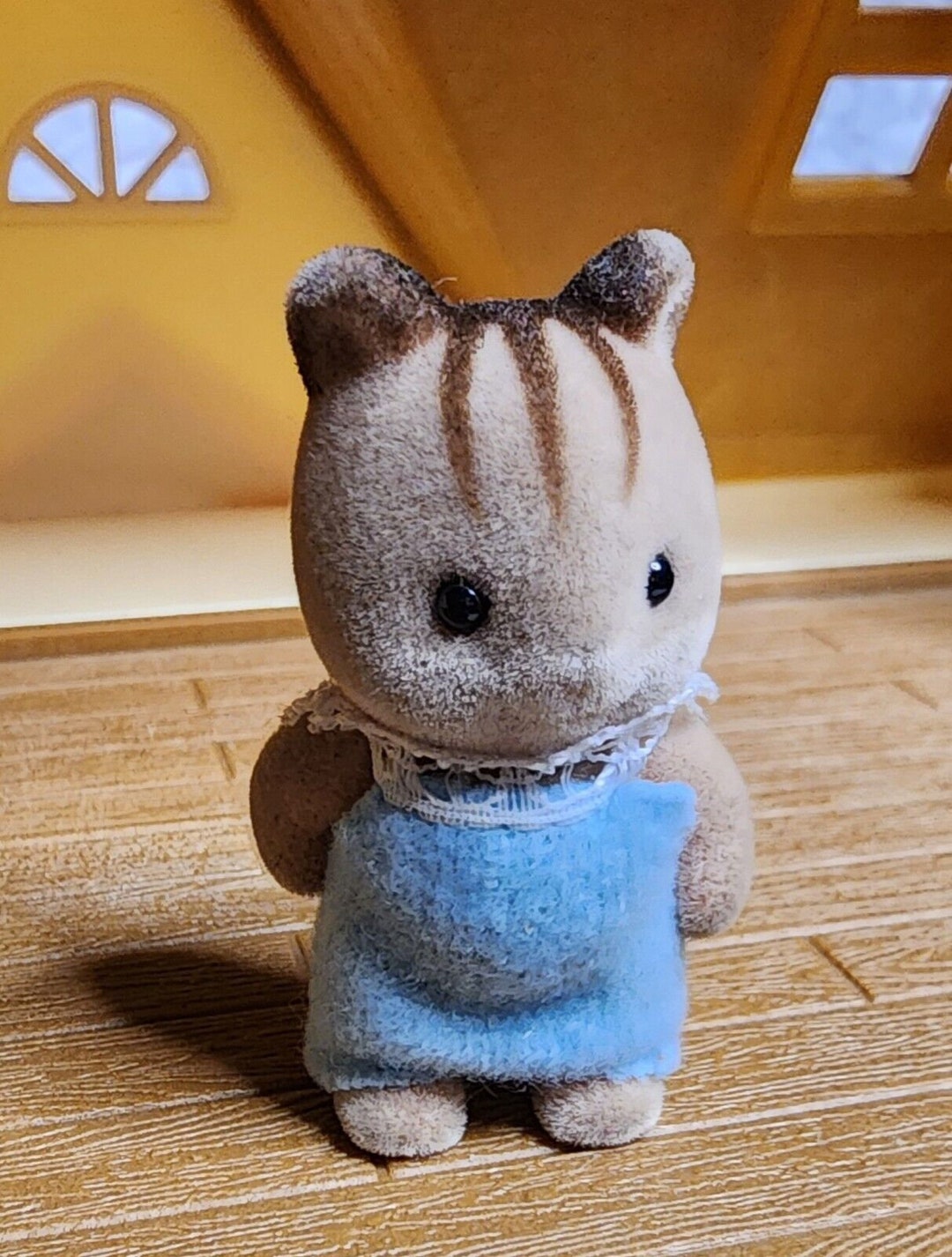 VINTAGE Sylvanian Families Calico Critters STRIPED CAT Daughter Sister ...