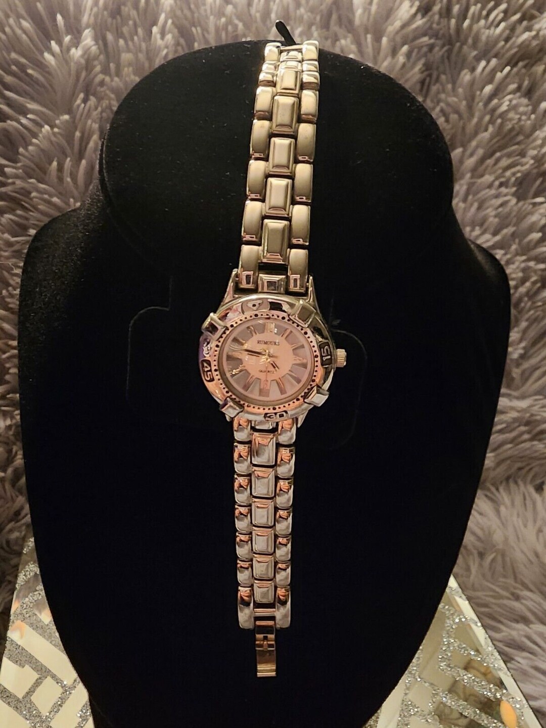 NICE Vintage RUMOURS Silver BRACELET Watch No Battery Very Good Used ...