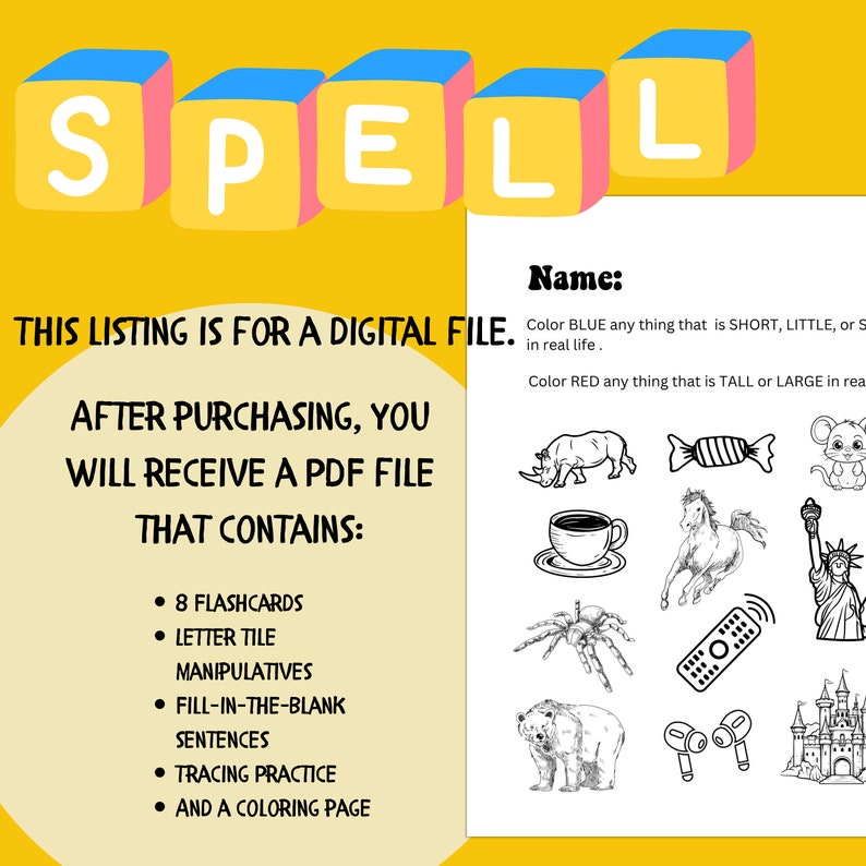 First Grade Spelling, Sight Word Pack, Printable Worksheet Wordwall ...