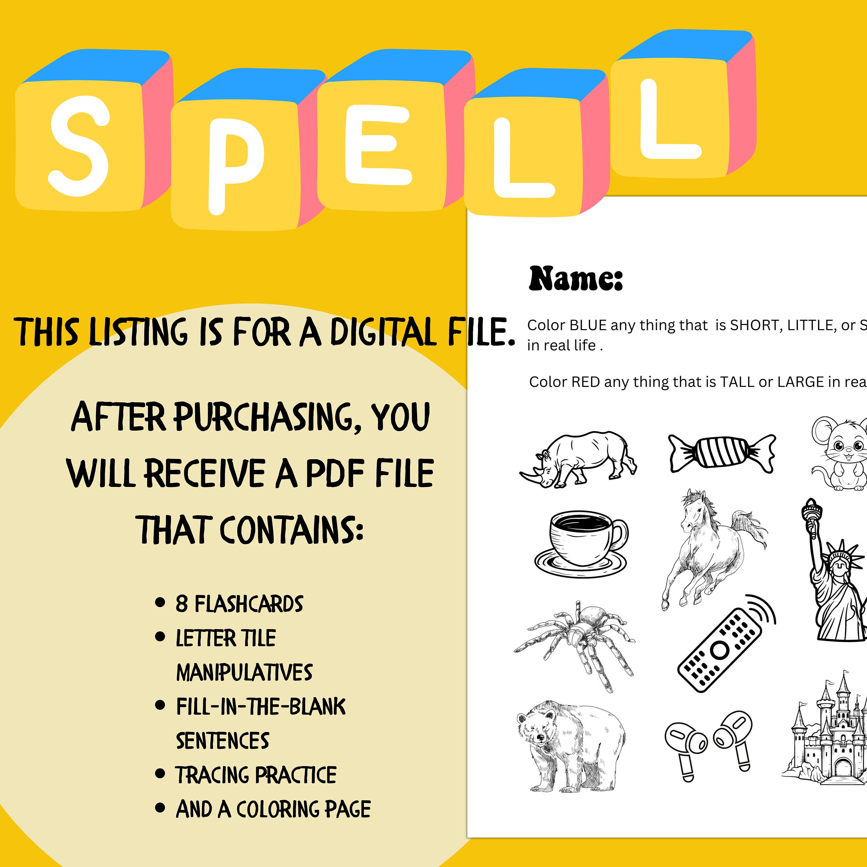 First Grade Spelling, Sight Word Pack, Printable Worksheet Wordwall ...