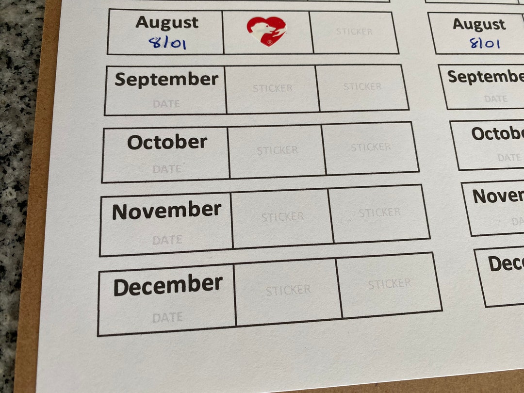 Printable Heartworm, Flea & Tick Prevention Medication Checklist - Etsy