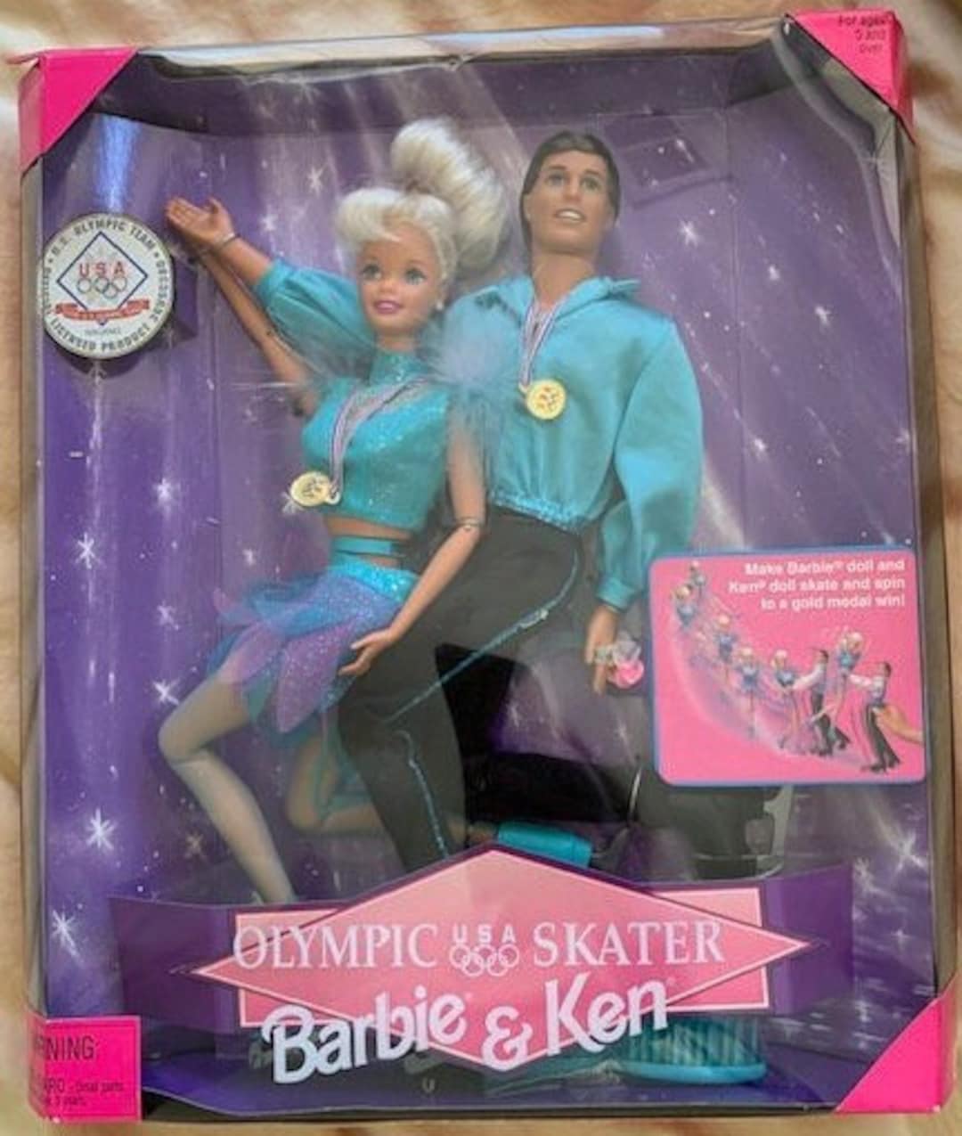 1998 Olympic USA Skater Barbie & Ken - Etsy