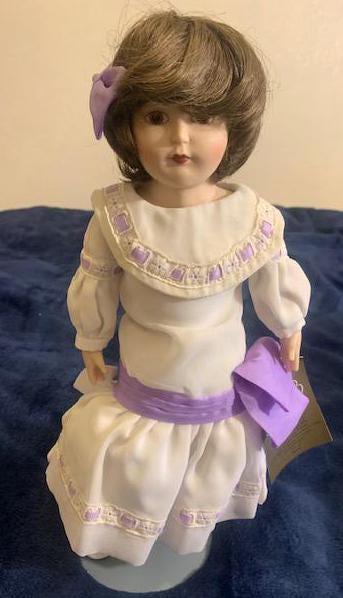 Franklin Heirloom Porcelain Allison Doll - Etsy