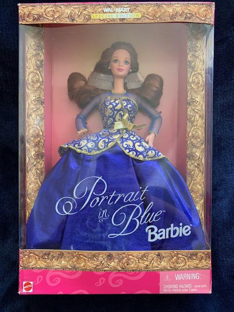 1997 Portrait in Blue Barbie - Etsy