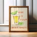 Give It Your Best Shot Bar Art, Liquor Poster, Bar Cart Wall Art ...