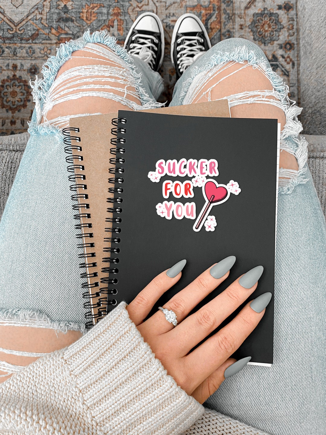 Sucker for You Sticker Heart-shaped Lollipop Design Decal Laptop ...