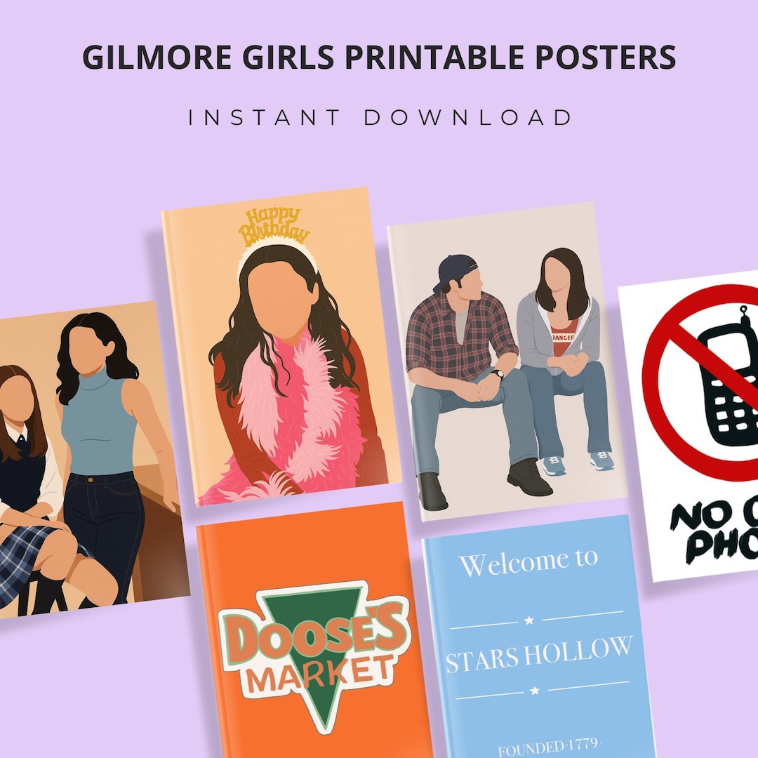 Gilmore Girls Poster Set Printable – Digital Wall Art – Stars Hollow ...