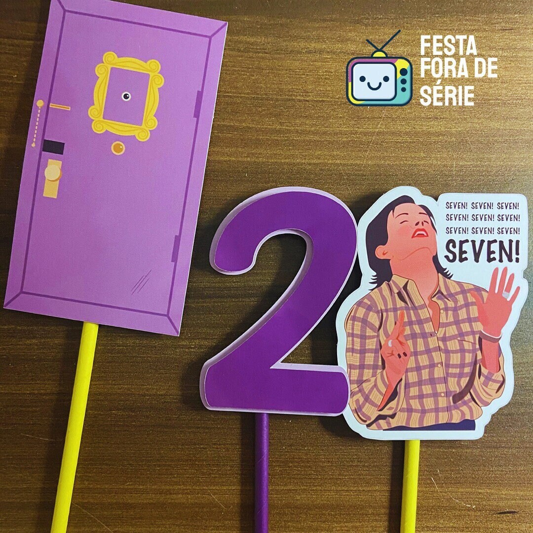 Friends Cake Topper Printable – “seven!” Monica Topper – Friends ...