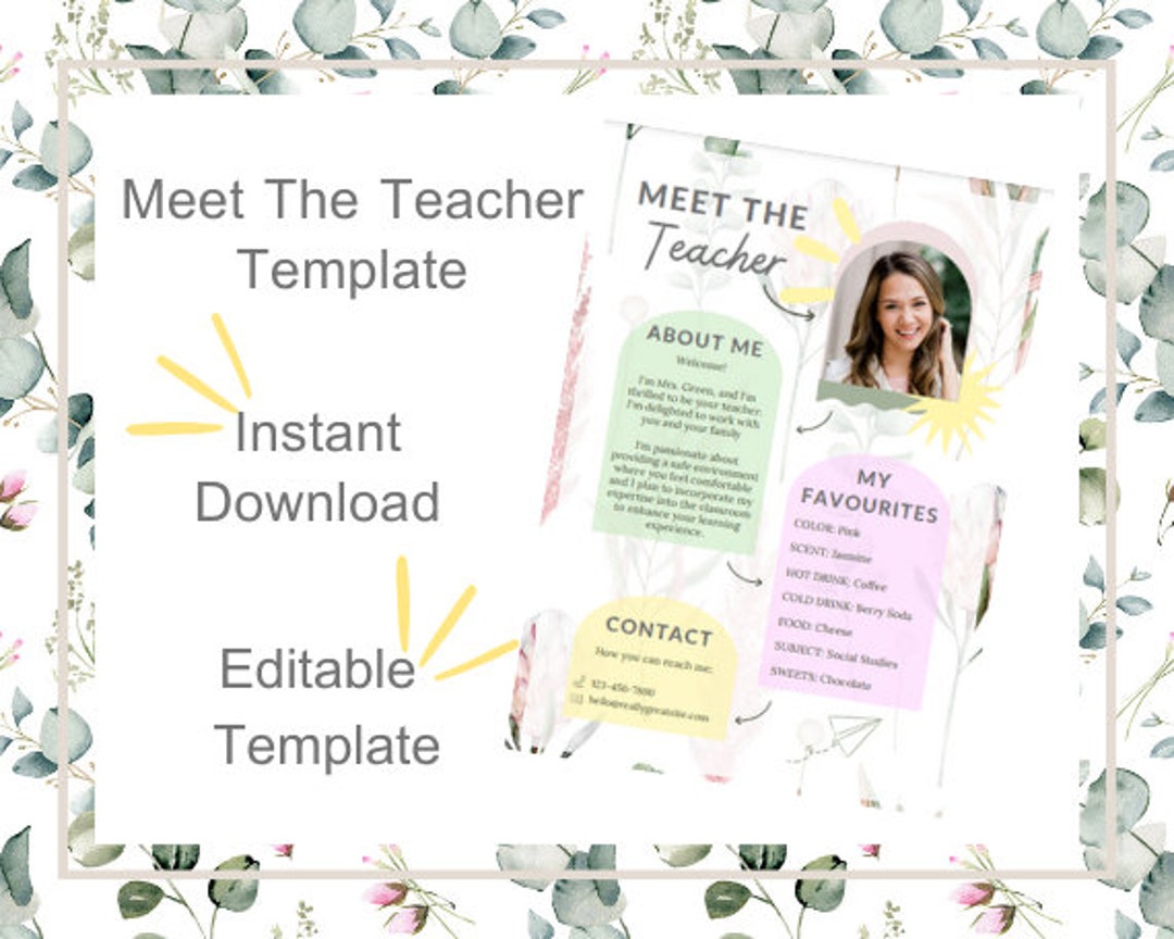 Meet the Teacher Poster - Etsy