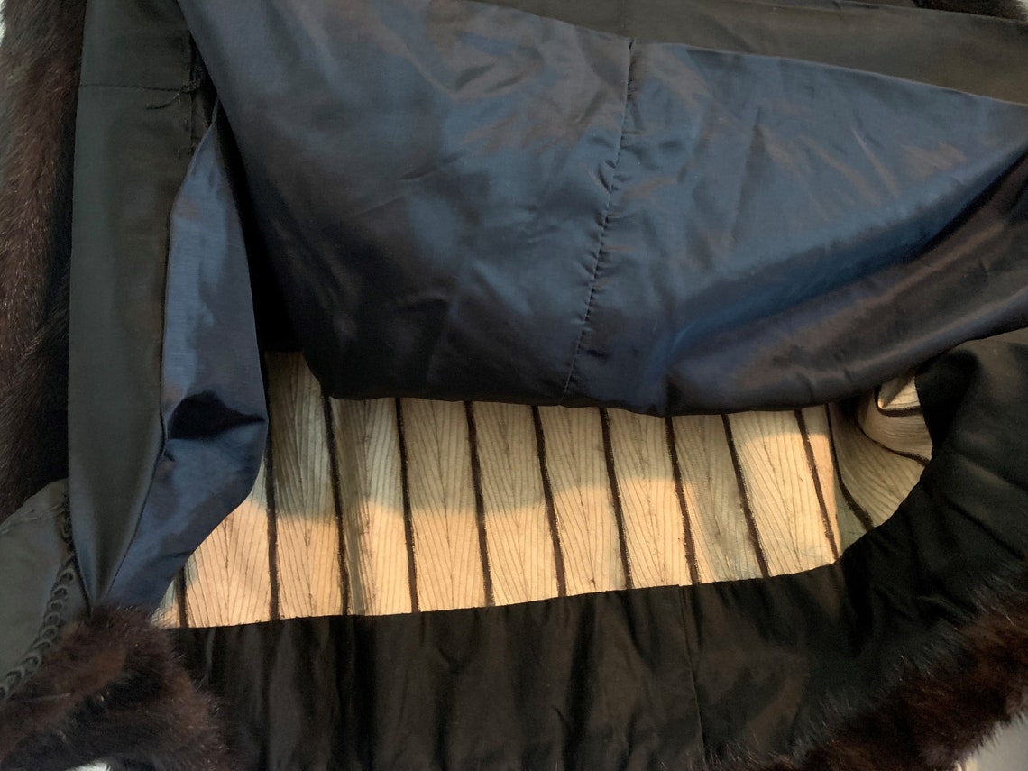 Mahogany Mink Fur Coat, Real Vintage Mink Fur Coat With Storage Bag - Etsy