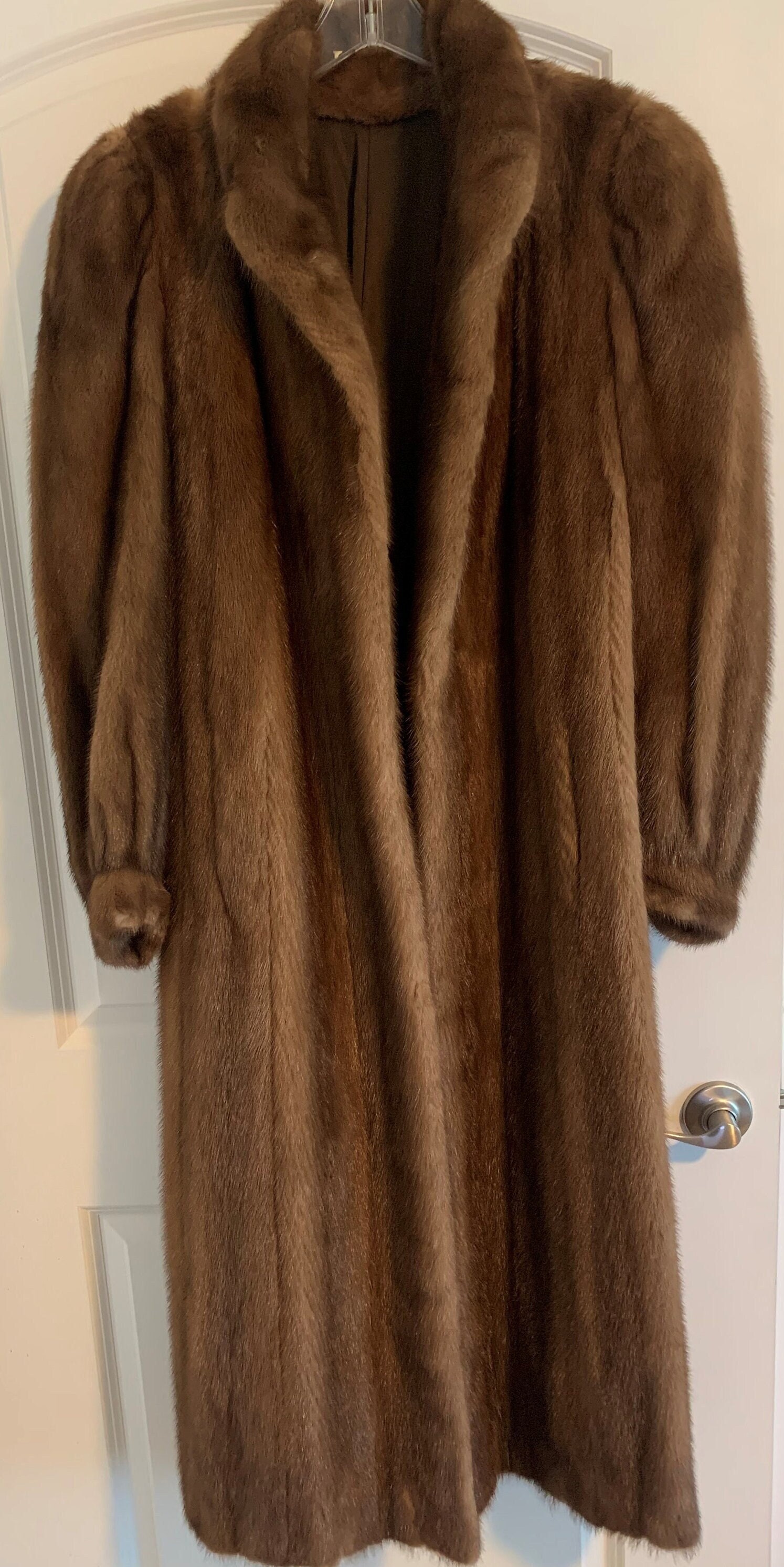 Vintage Mink Fur Coat, Light Brown Fur Coat With Storage Bag - Etsy